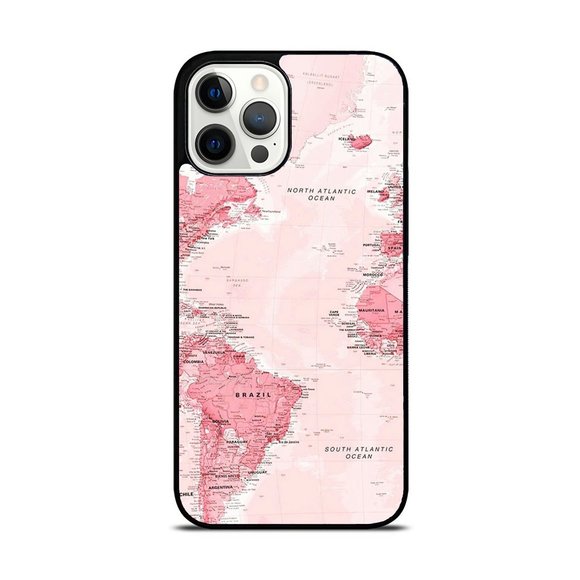 Accessories | World Map Pink Aesthetic Iphone Case | Poshmark